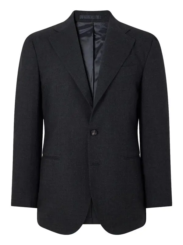 J. MUESER Waverly Virgin Wool-twill Suit Jacket - Gray