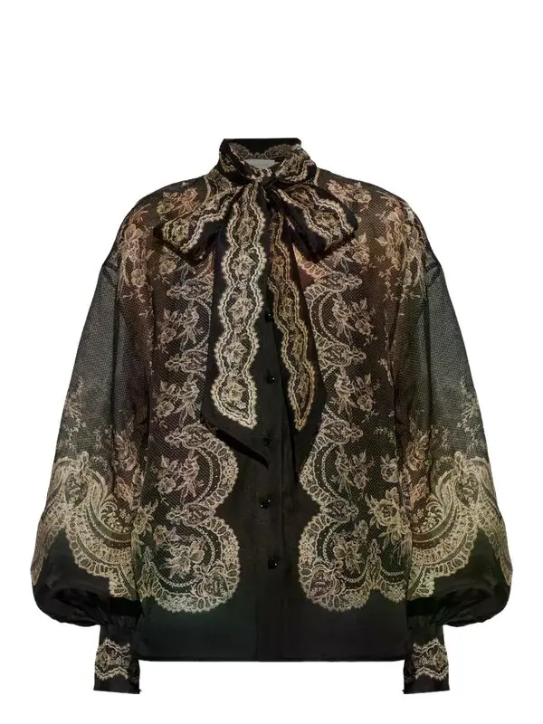 Zimmermann Clash-tie Blouse - Black