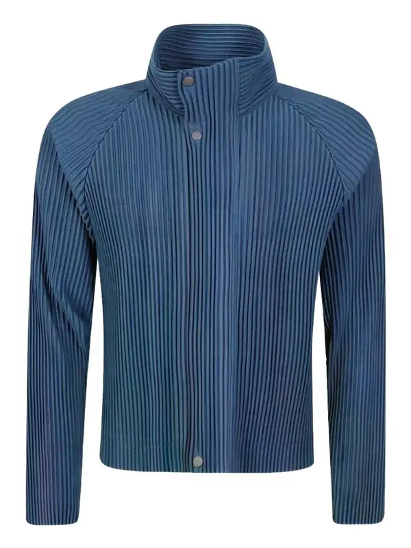 Issey Miyake Pleated Raglan-sleeve Jacket - Blue