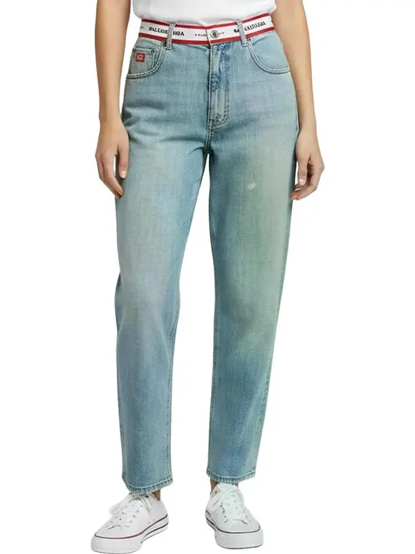 Balenciaga Unifit Distressed Wide-leg Jeans - Blue