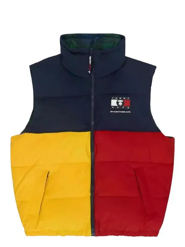 AAPE BY *A BATHING APE X Tommy Hilfiger Logo-patch Reversible Vest - Blue