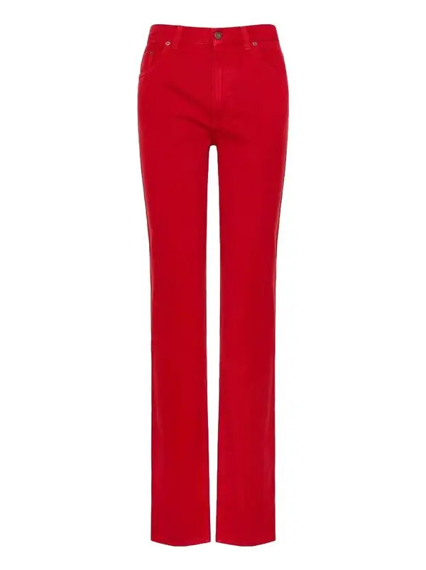 Chloé Log-patch Straight-leg Jeans - Red
