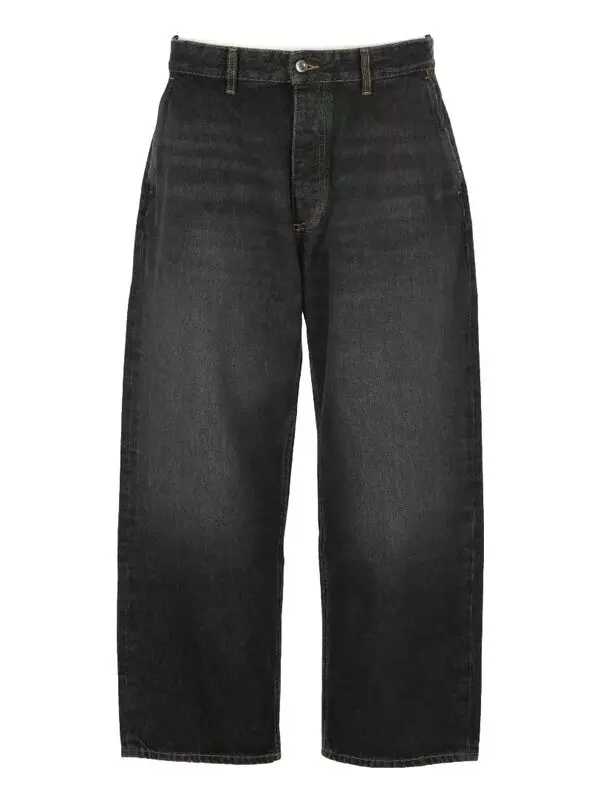 ICON DENIM LOS ANGELES Faded Wide-leg Jeans - Black