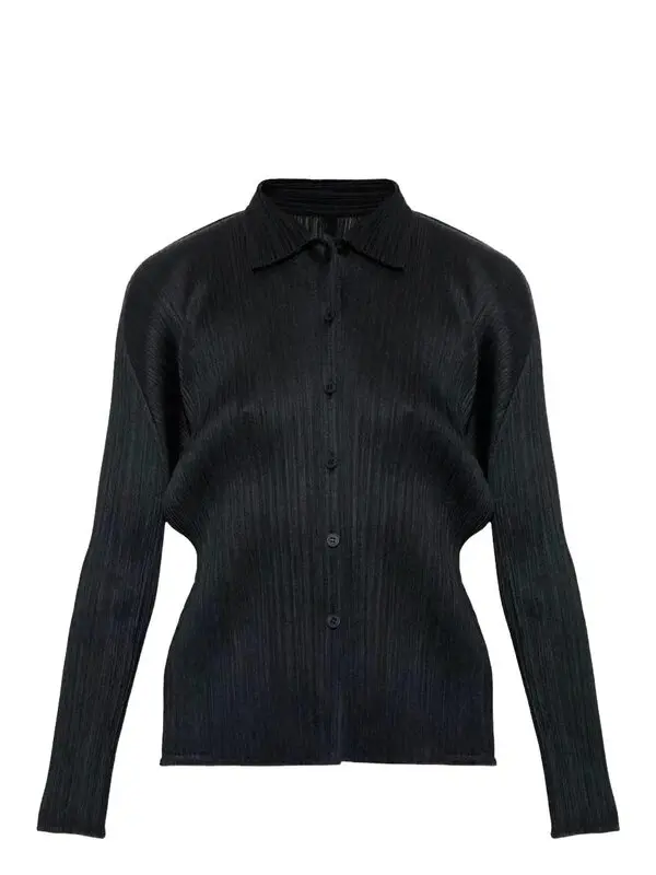 Issey Miyake Pleated Cardigan - Black