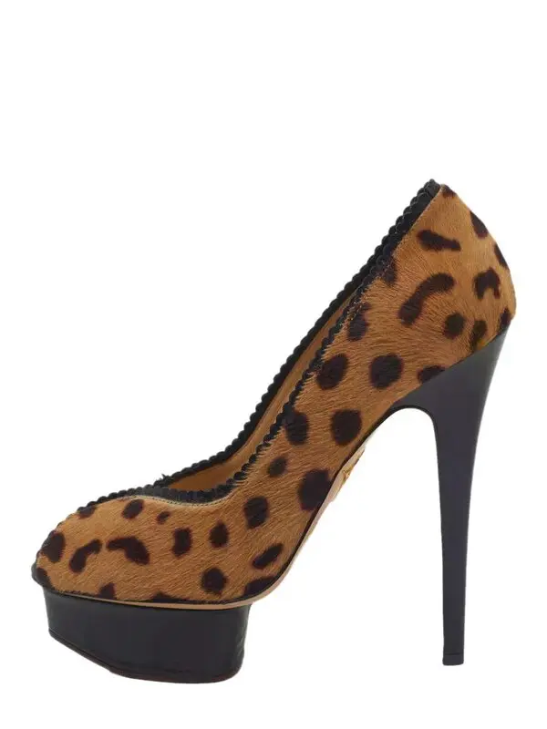 CHARLOTTE OLYMPIA Dolly Leopard-print Platform Pumps - Brown