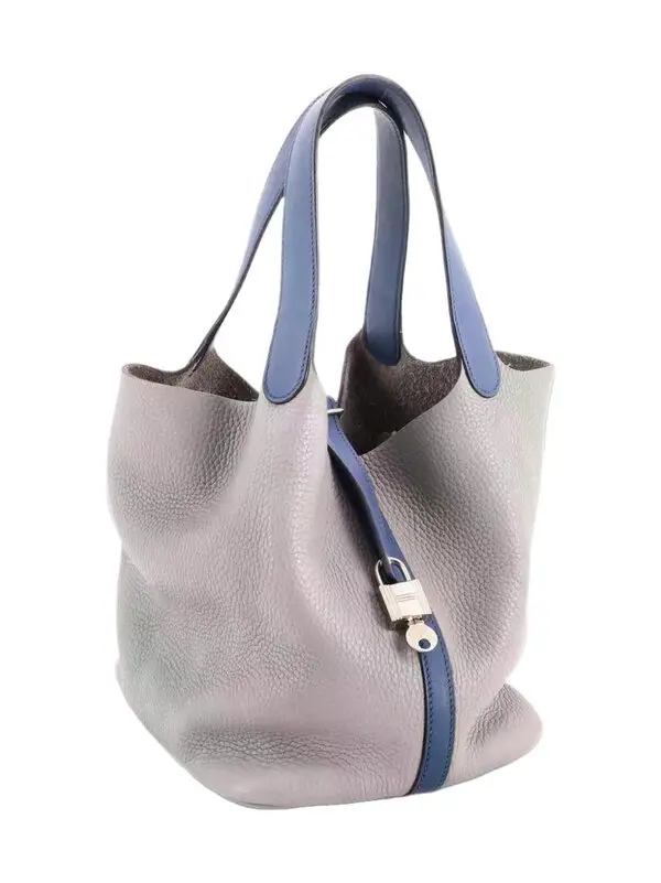 Hermès Bicolor Picotin Lock Bag Clemence With Swift Mm Bucket Bag - Blue