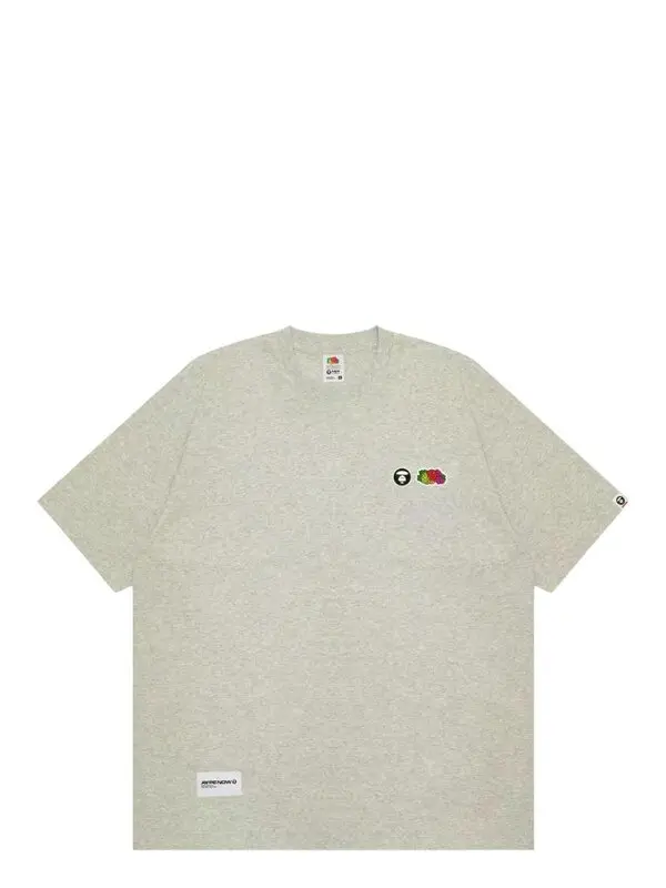 AAPE BY *A BATHING APE X Fruit Of The Loom Logo-patch T-shirt - Grey