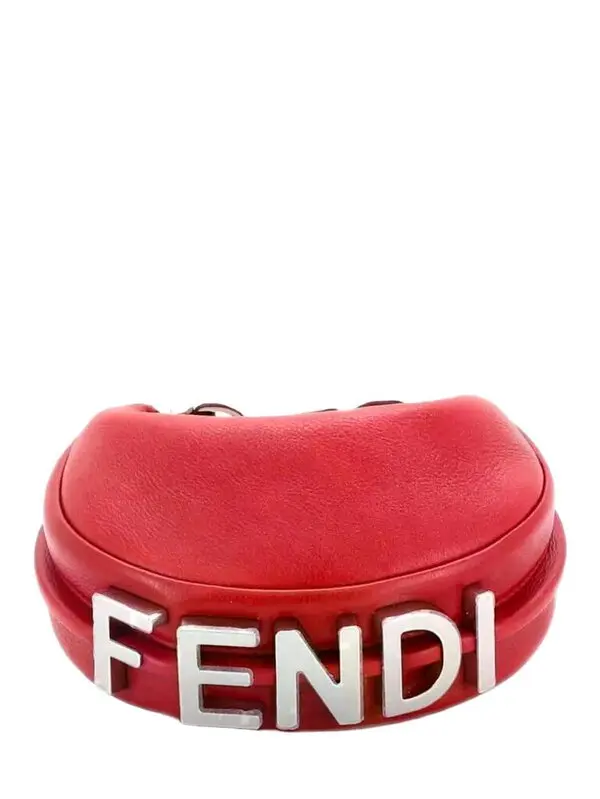 Fendi Fendigraphy Bag Leather Nano Hobo Bag - Red