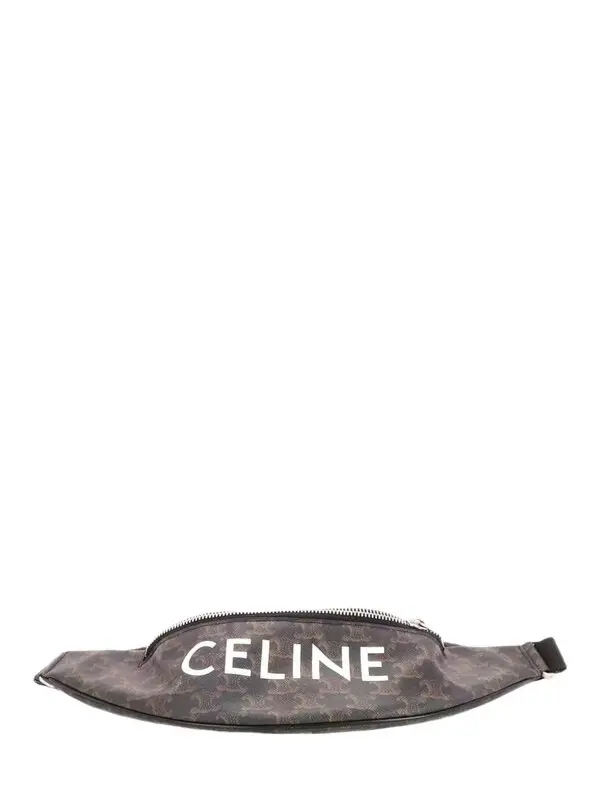 Celine Logo Triomphe Coated Canvas Belt Bag - Brown