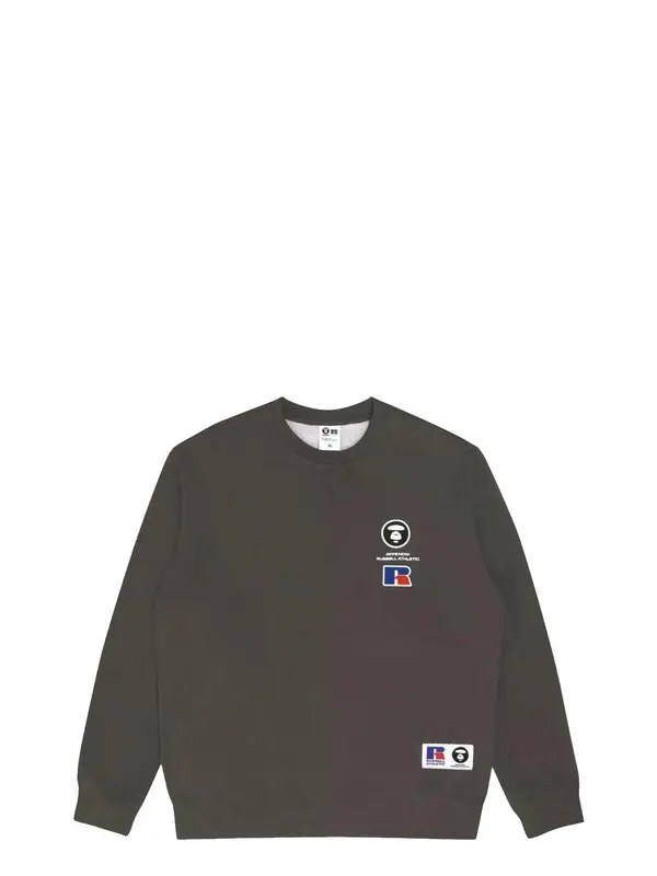 AAPE BY *A BATHING APE X Russel Athletic Moonface Sweatshirt - Grey