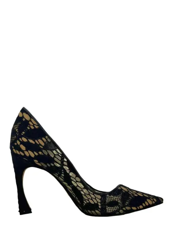 Dior Lace Mesh Pointed-toe Pumps - Black