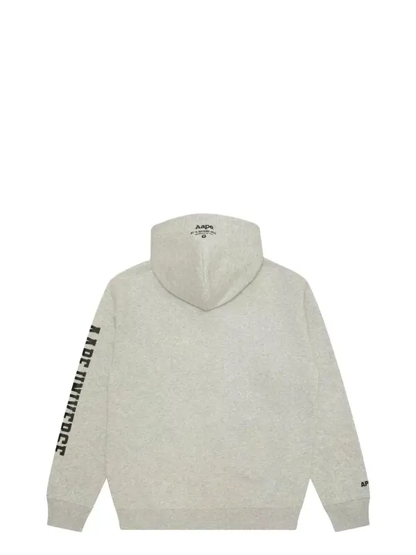 AAPE BY *A BATHING APE Logo-patch Zip-up Hoodie - Grey
