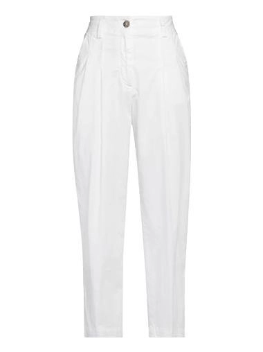 Peserico Pants Size Cotton, Elastane - White