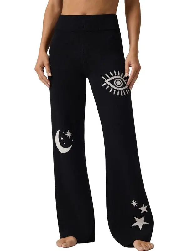 Spiritual Gangster Cosmic Vibes Kaia Wide Leg Pants - Black