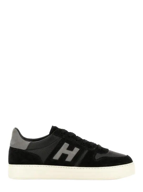 Hogan Logo Panel Low-top Sneakers - Black