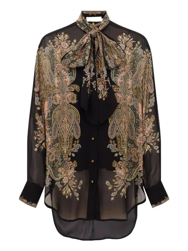 Zimmermann Long-sleeved Shirt - Black