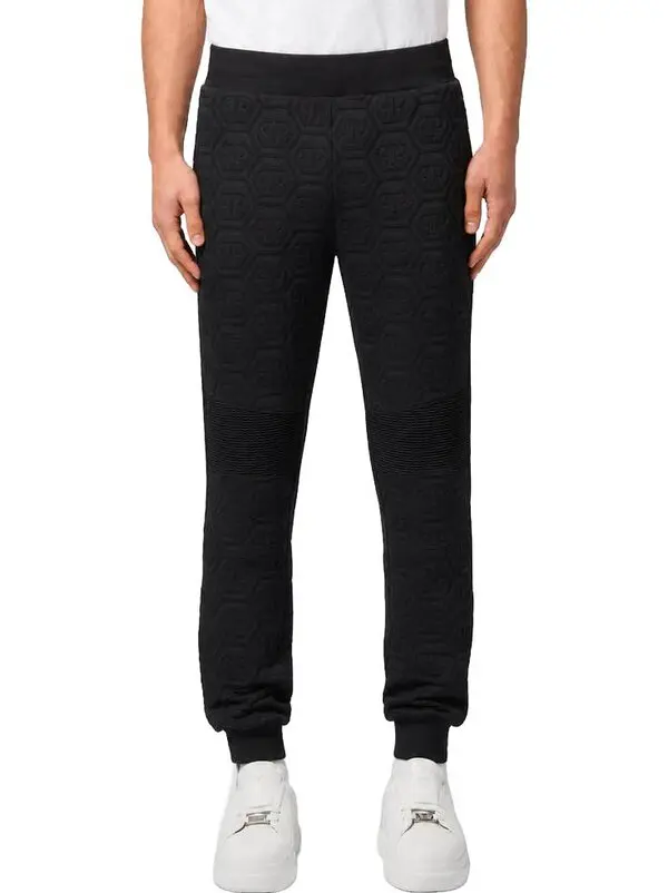 Philipp Plein Padded Biker Joggers Monogram - Onyx