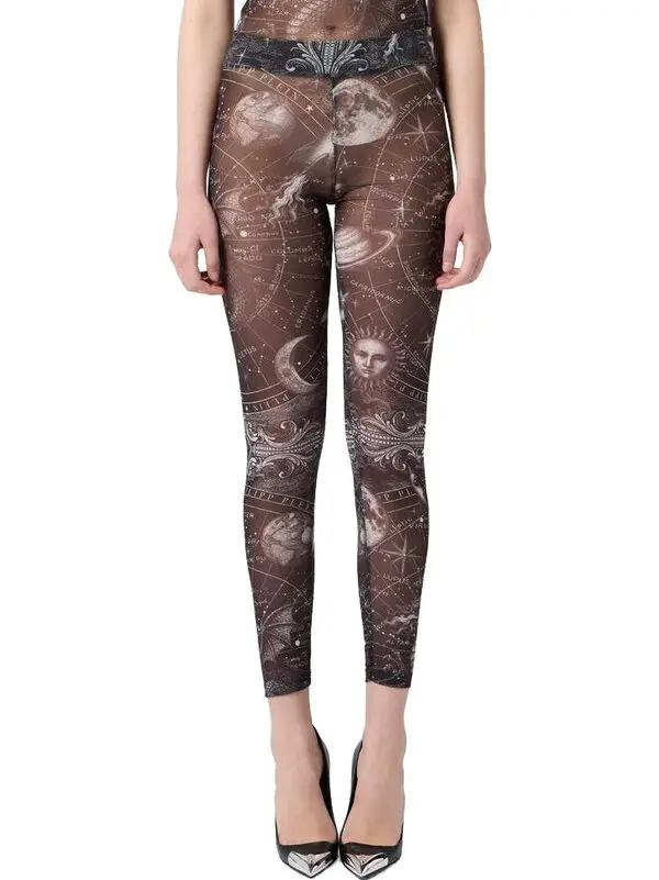 Philipp Plein Tulle Leggings Zodiac - Black