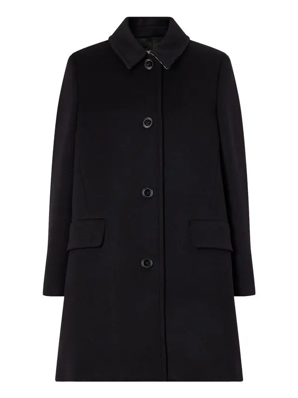 Burberry Gosford Wool And Cashmere-blend Felt Coat - Black