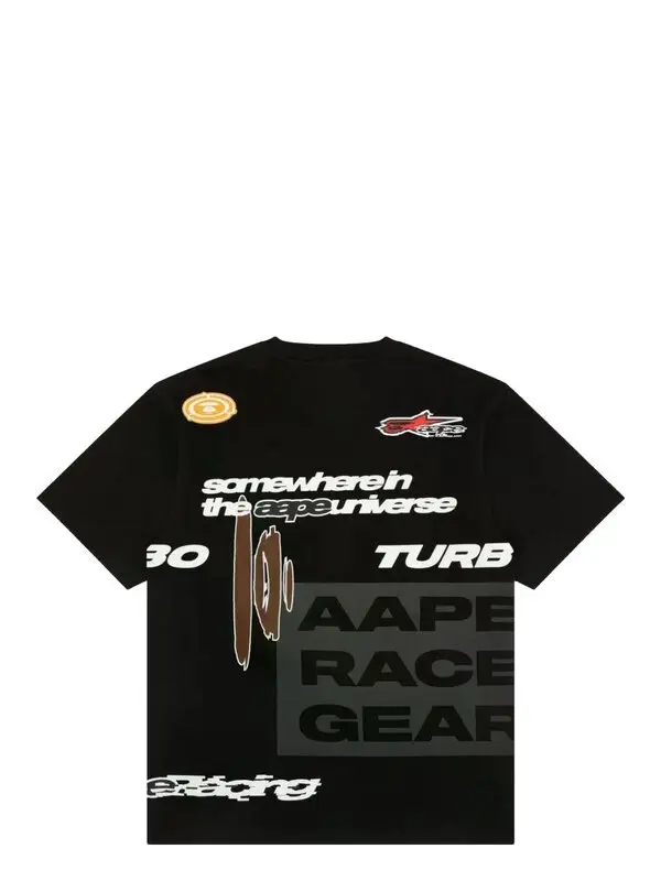 AAPE BY *A BATHING APE Logo-print T-shirt - Black
