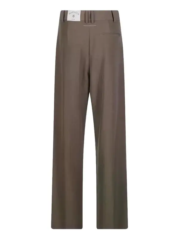 MAISON MARGIELA Pleated Straight-leg Trousers - Neutrals