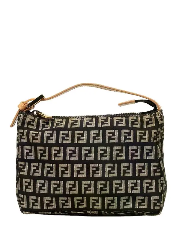 Fendi 2000-2010 Zucchino Canvas Handbag - Black