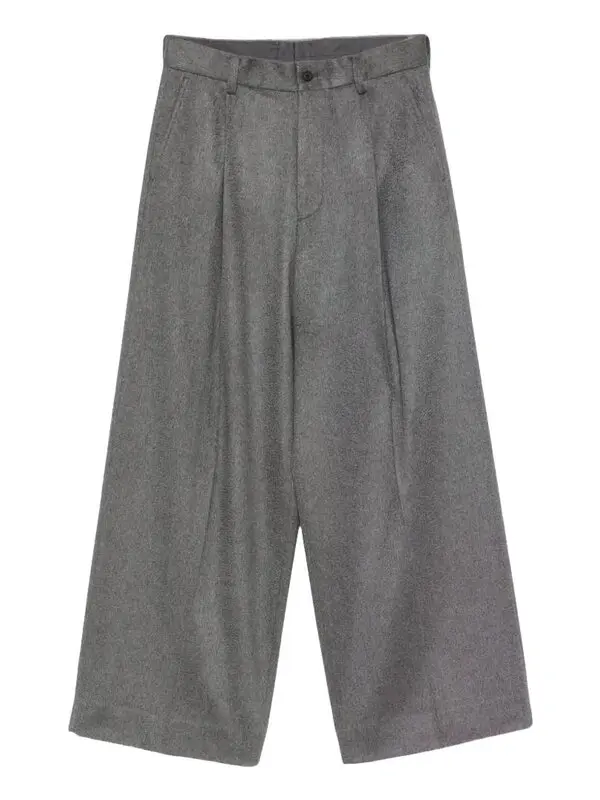 SSSTEIN Pleated Wide-leg Trousers - Grey