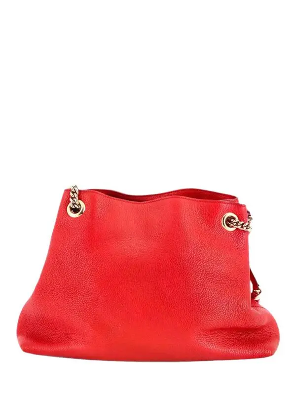 Gucci Soho Chain Strap Leather Medium Shoulder Bag - Red