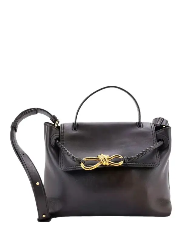 Bottega Veneta Ciao Ciao Top Handle Bag Leather With Intrecciato Detail Small Satchel - Brown