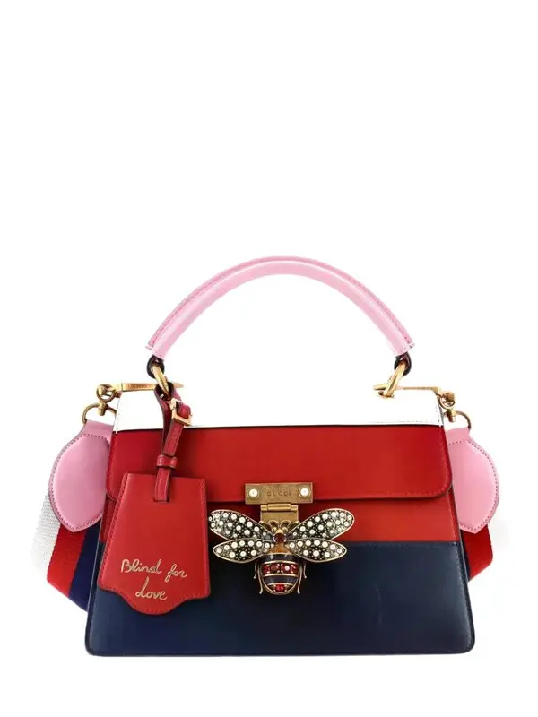 Gucci Queen Margaret Top Handle Bag Colorblock Leather Small Satchel - Multicolour