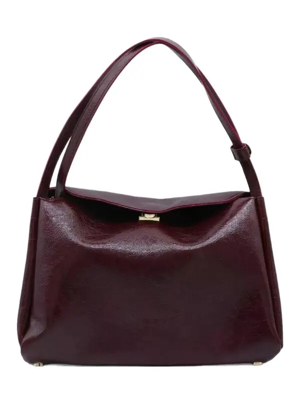 THEMOIRE Crinkled-finish Shoulder Bag - Red
