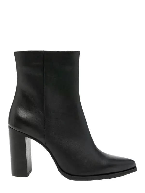 SERGIO MORETTI FIRENZE Pointed-toe Block-heel Ankle Boots - Black