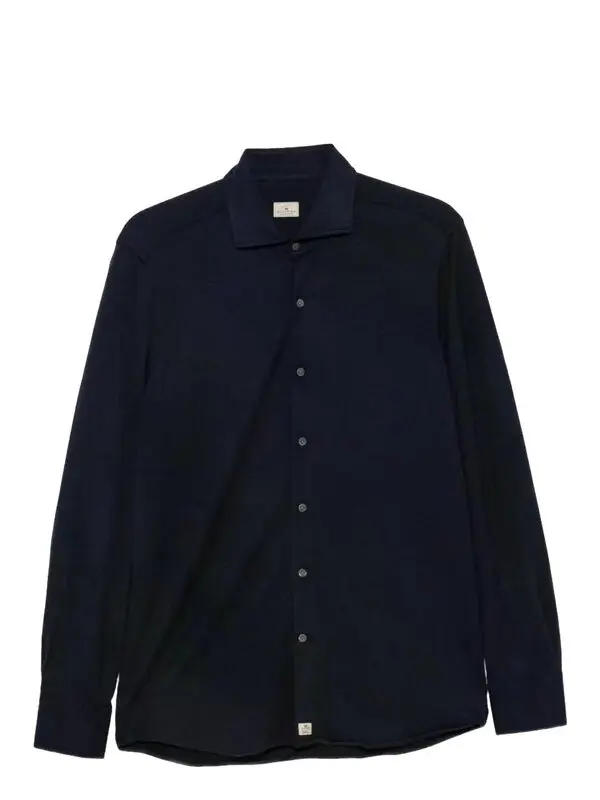 SONRISA Spread-collar Long-sleeve Shirt - Blue