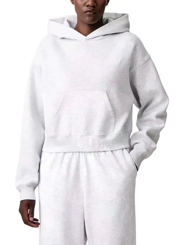 Sporty & Rich Logo-embroidered Hoodie - Grey