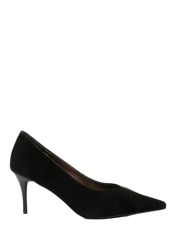 LINDA BAUMANN Pointed-toe Bar-detail Pumps - Black