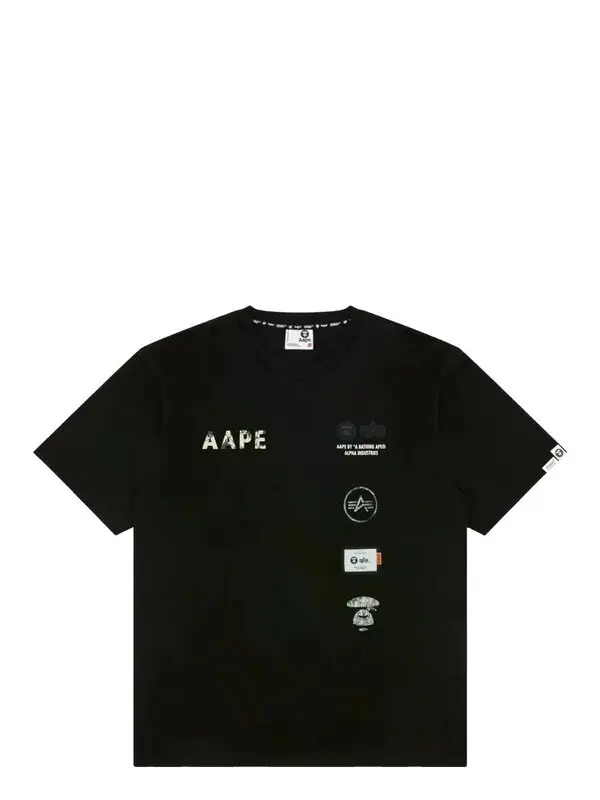 AAPE BY *A BATHING APE Logo-print T-shirt - Black
