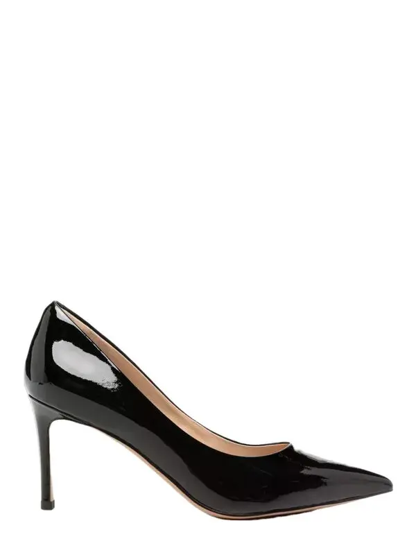 LINDA BAUMANN Patent-finish Pointed-toe Pumps - Black