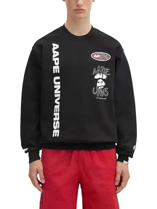AAPE BY *A BATHING APE Unvs Logo-print Sweatshirt - Black