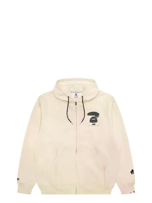 AAPE BY *A BATHING APE Aapeunvs Moonface Zip-up Hoodie - Neutrals