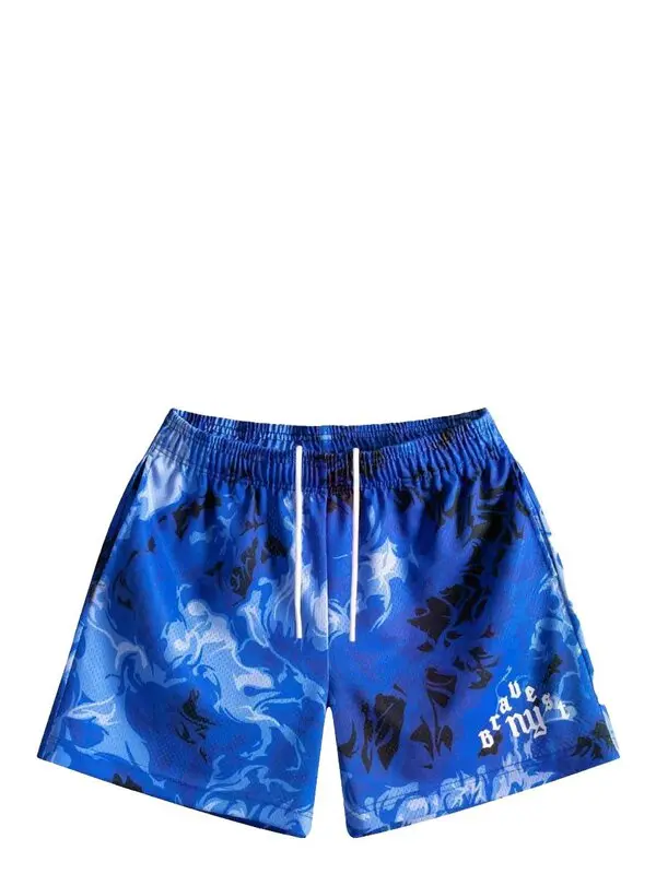 BRAVEST STUDIOS Inferno Graphic-print Track Shorts - Blue