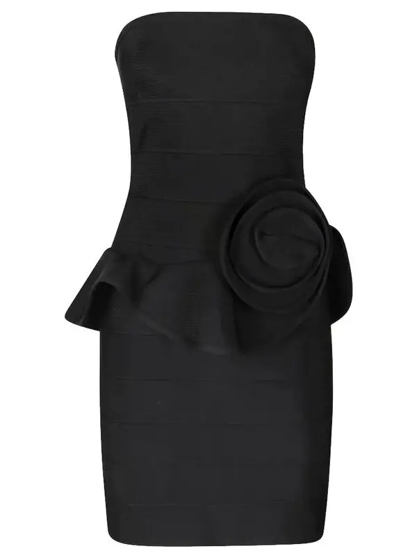 ROTATE BY BIRGER CHRISTENSEN Rose Tube Mini Dress - Black