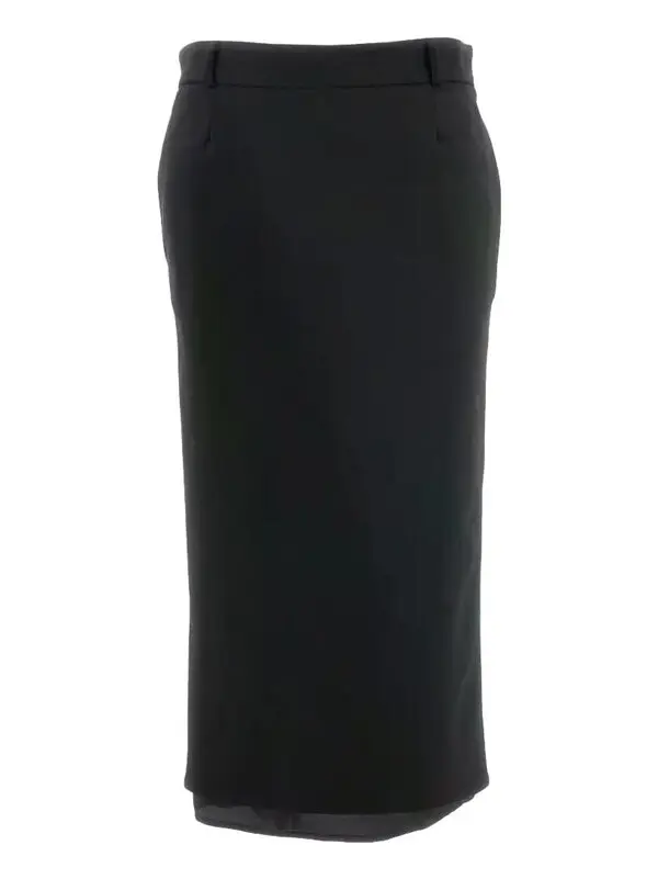 Attico Pencil Midi Skirt - Black