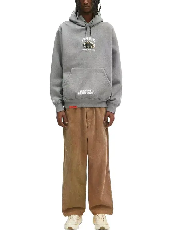 AAPE BY *A BATHING APE Aaper Logo-print Hoodie - Grey