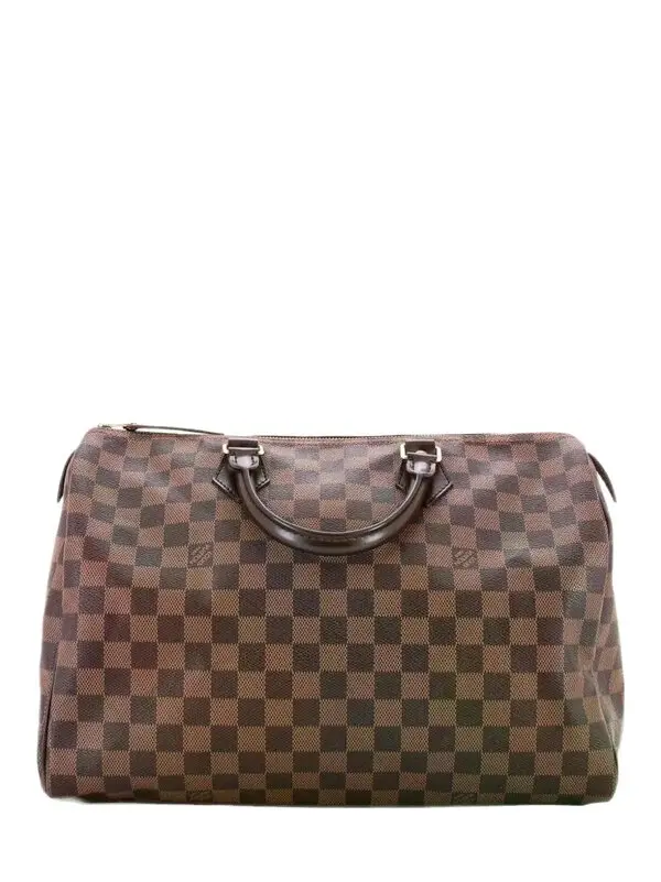 LOUIS VUITTON Speedy Handbag Damier 35 Satchel - Brown