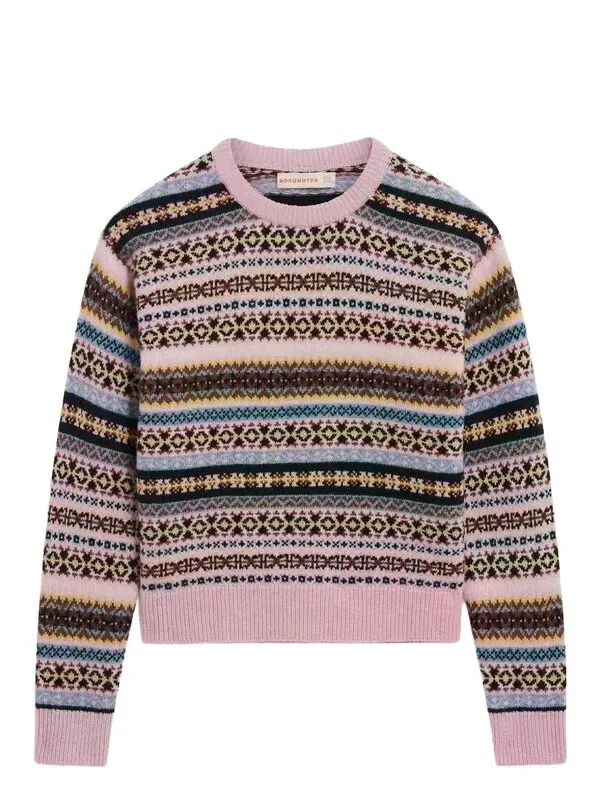 &daughter Sligo Slim Fair Isle Sweater - Pink