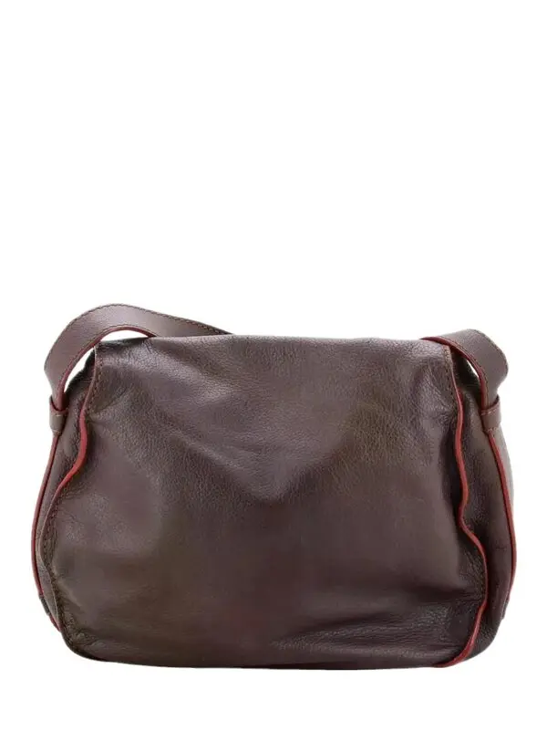 Chloé Marcie Saddle Bag Leather Medium Crossbody Bag - Brown
