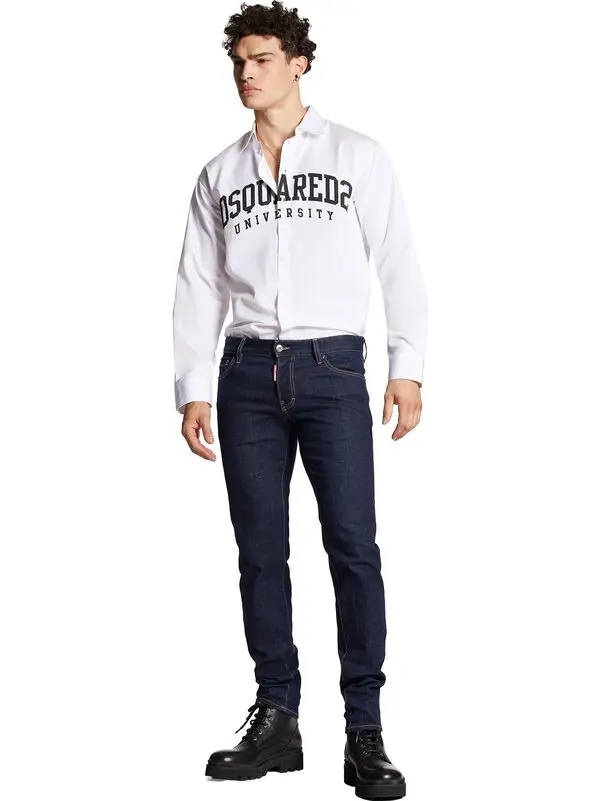Dsquared2 Dark Rinse Wash Slim Jeans - Blue
