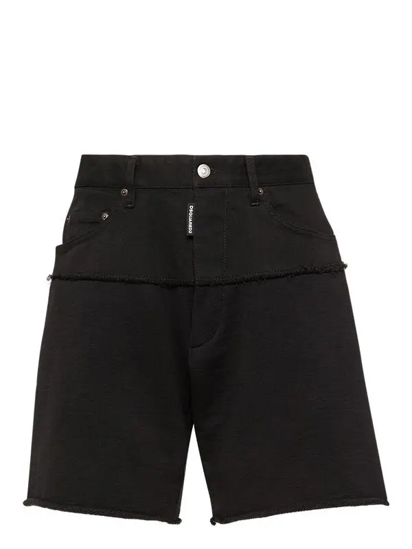 Dsquared2 Dyed Big Boxer Fit Shorts - Black