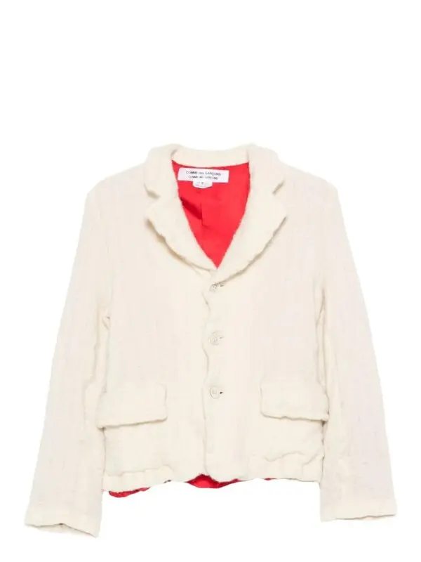 Comme Des Garçons Long-sleeve Casual Jacket - Ivory