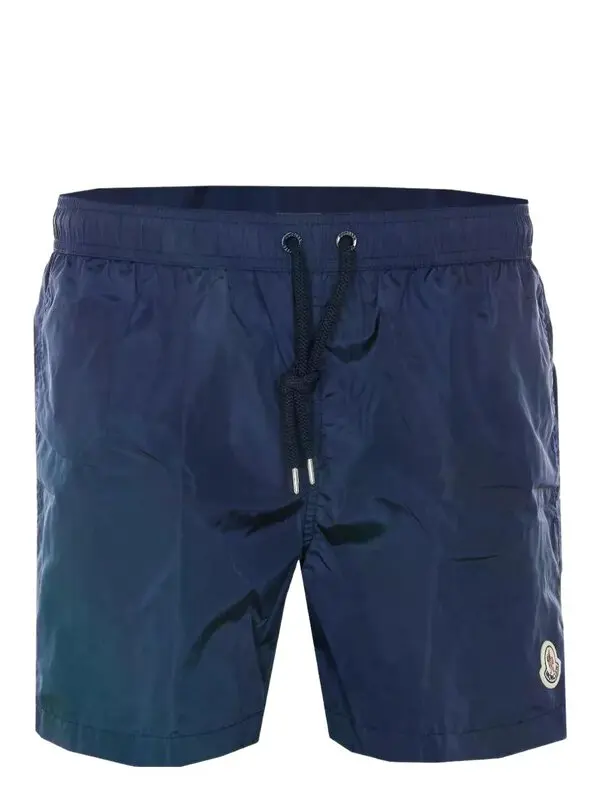 Moncler Logo-patch Swim Shorts - Blue